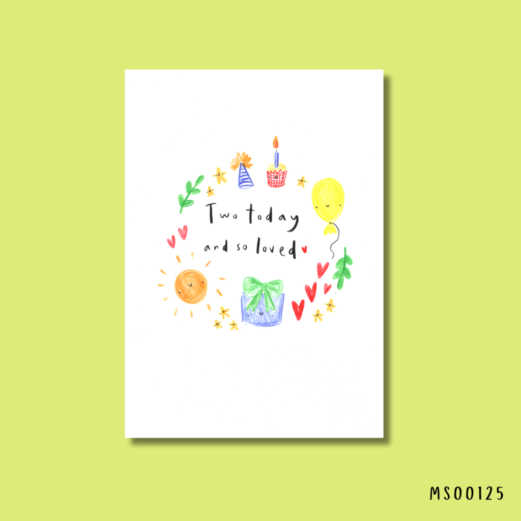 Two today and so loved Greetings card – Murphys Print Store