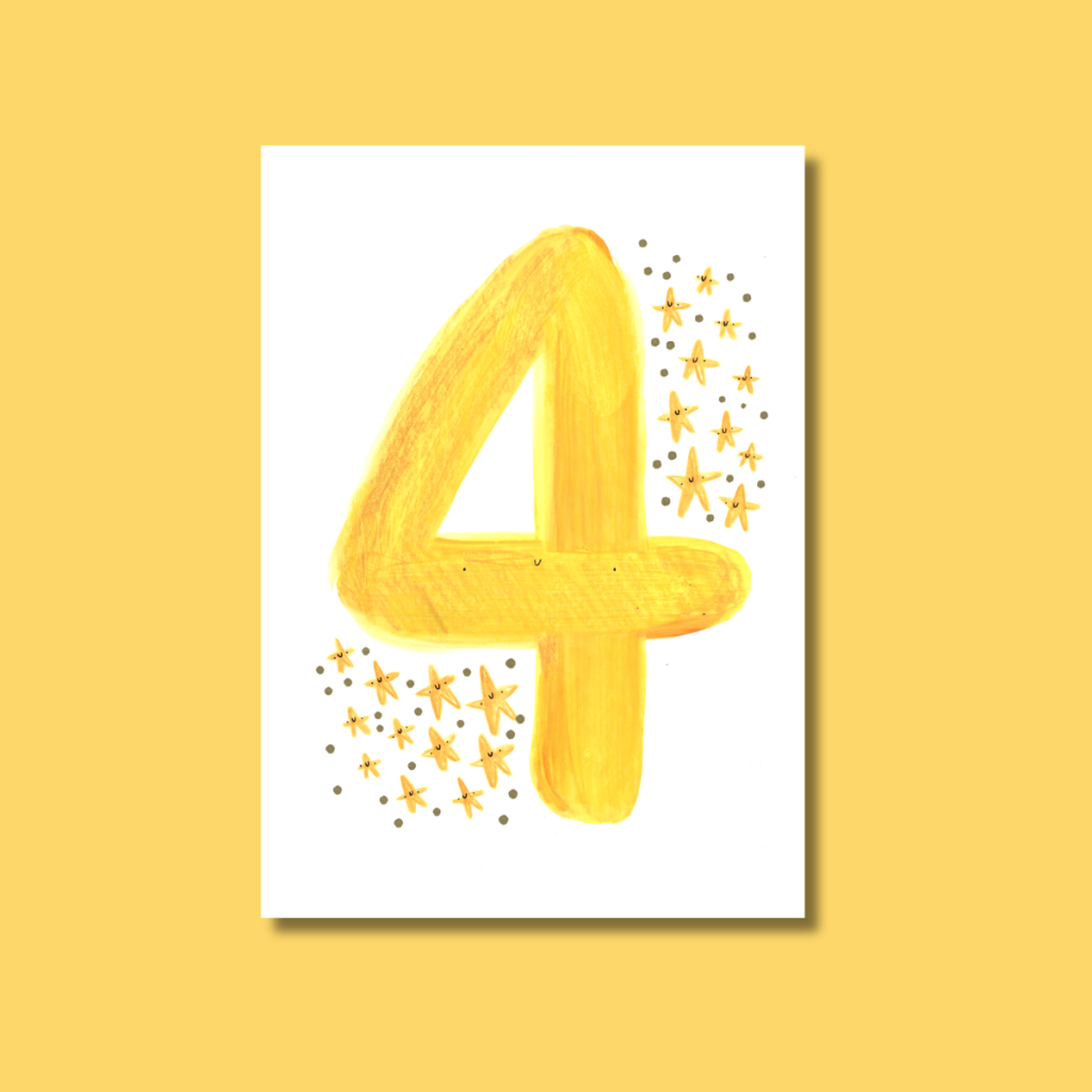 Four birthday card stars – Murphys Print Store
