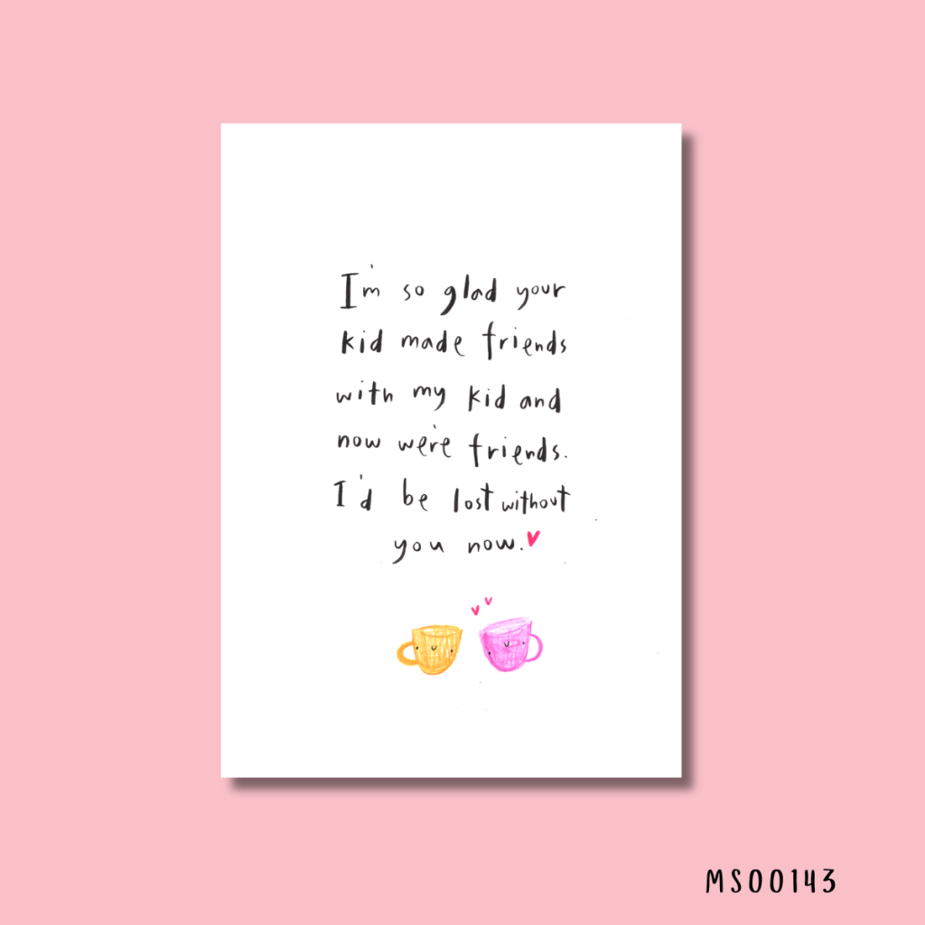 So glad we’re friends – Greetings card – Murphys Print Store