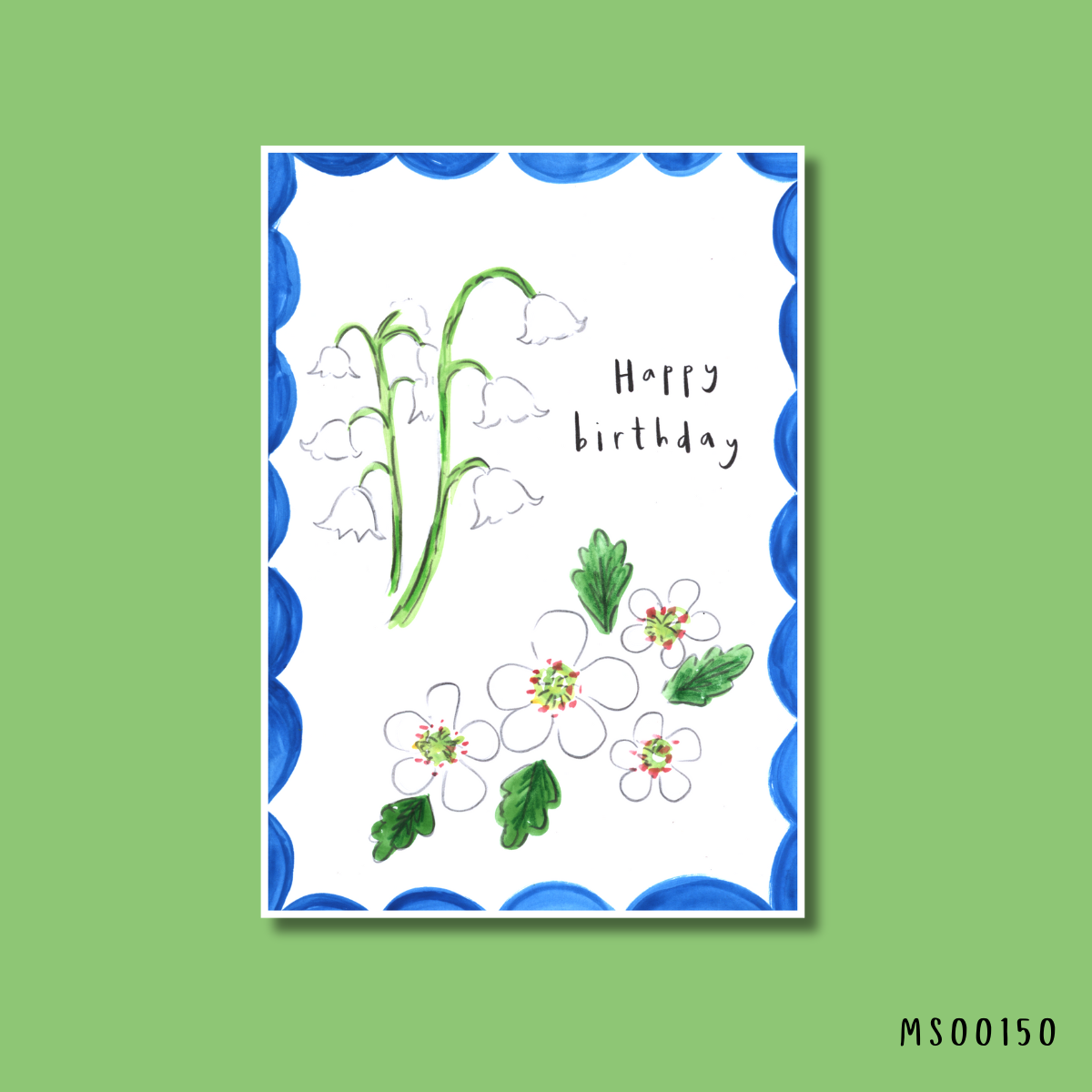 Birthday flowers May - Greetings card - Murphys Print Store