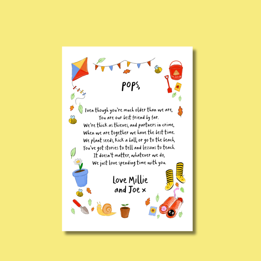 Personalised grandparent poem multiple children – Murphys Print Store