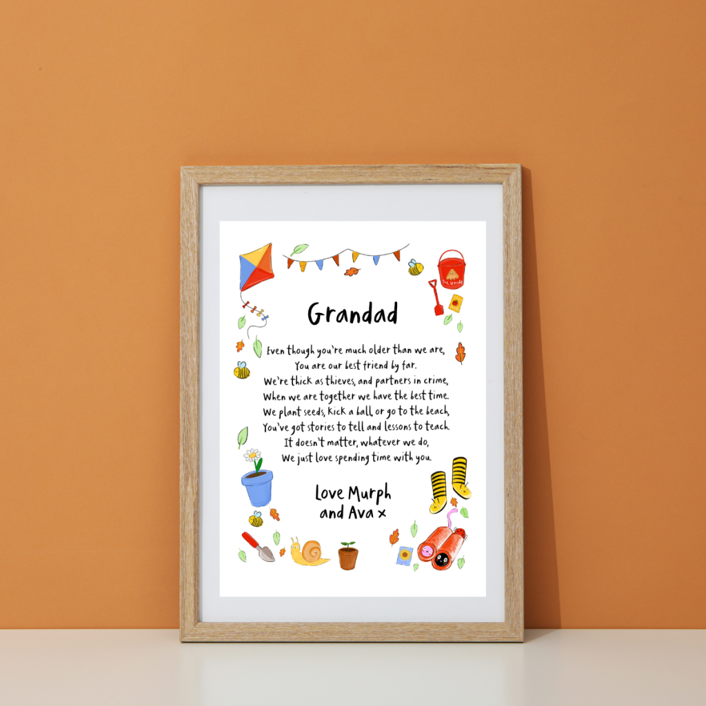 Personalised grandparent poem multiple children – Murphys Print Store